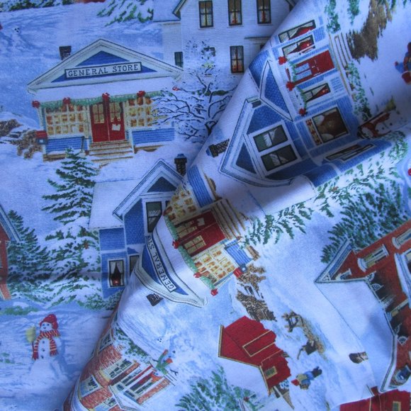 Fabric | Other | Snow Day John Sloane Wilmington Fabrics Hometown Scene ...